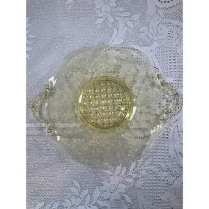 Lancaster Glass Co. | Dining | 93s Lancaster Landrum Cane Topaz ...